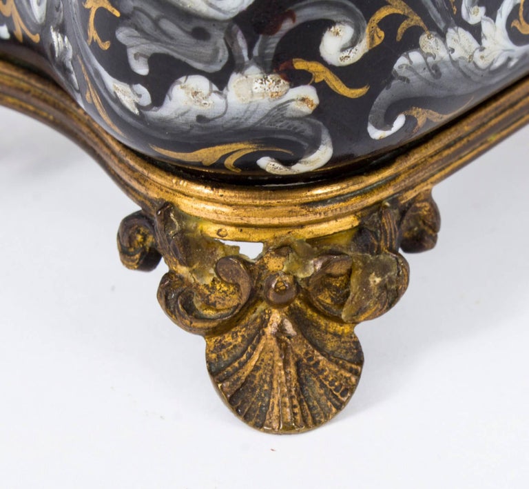 19th Century French Enamel Grisaille Jewelry Casket Box at 1stDibs