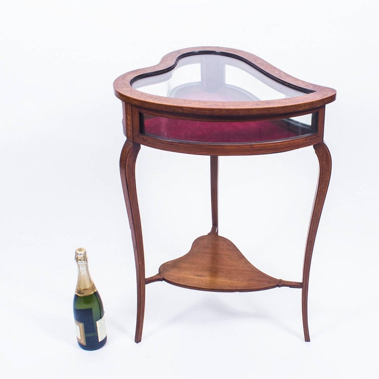 19th Century Mahogany Heart Shaped Display Curio Bijouterie Table at ...