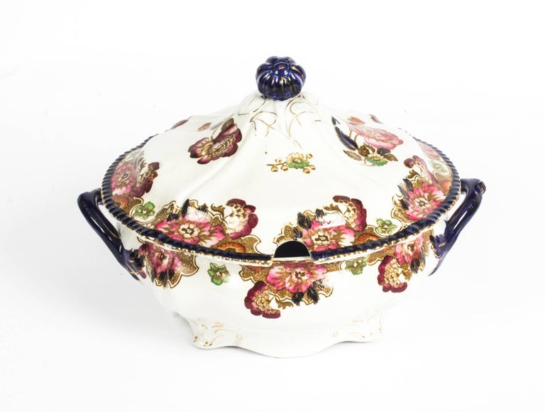 Cambridge Pattern 57 Piece Part Dinner Service by Wood and Son, 19th ...