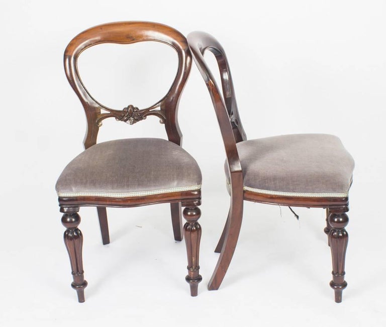 Vintage Set of Ten Victorian Style Balloon Back Dining Chairs at 1stDibs