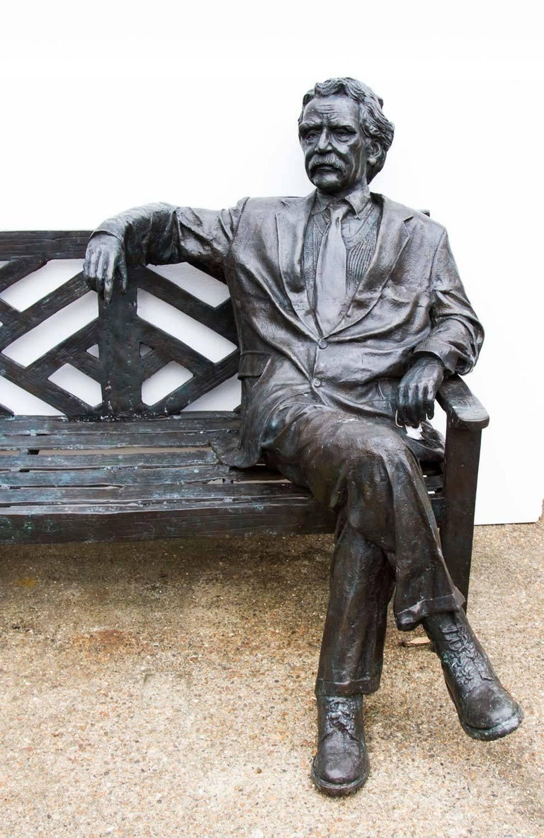 Stunning Lifesize Bronze Albert Einstein on a Garden Bench 20th Century ...