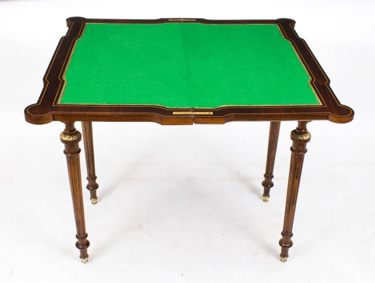 19th Century French Marquetry Card Games Table at 1stDibs