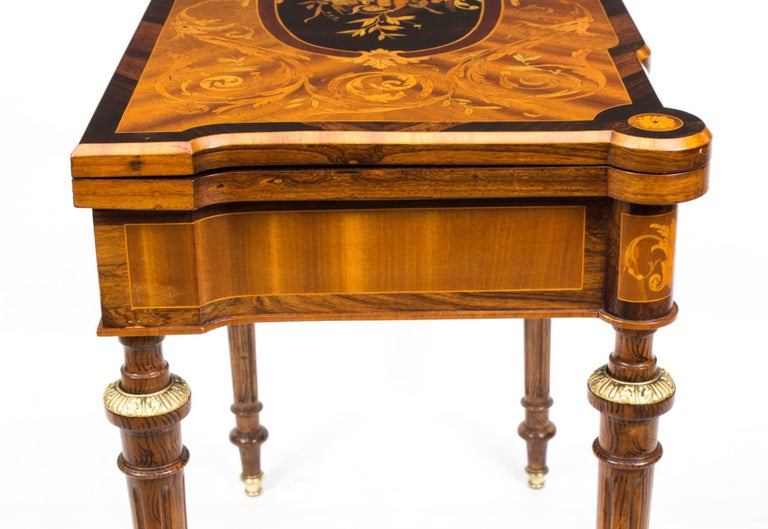 19th Century French Marquetry Card Games Table at 1stDibs