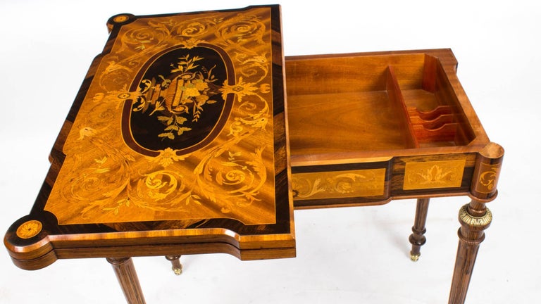 19th Century French Marquetry Card Games Table at 1stDibs
