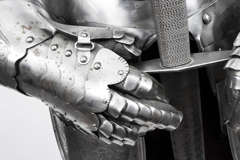 Vintage 16th Century Style Complete Suit of Armour Engraved at 1stDibs