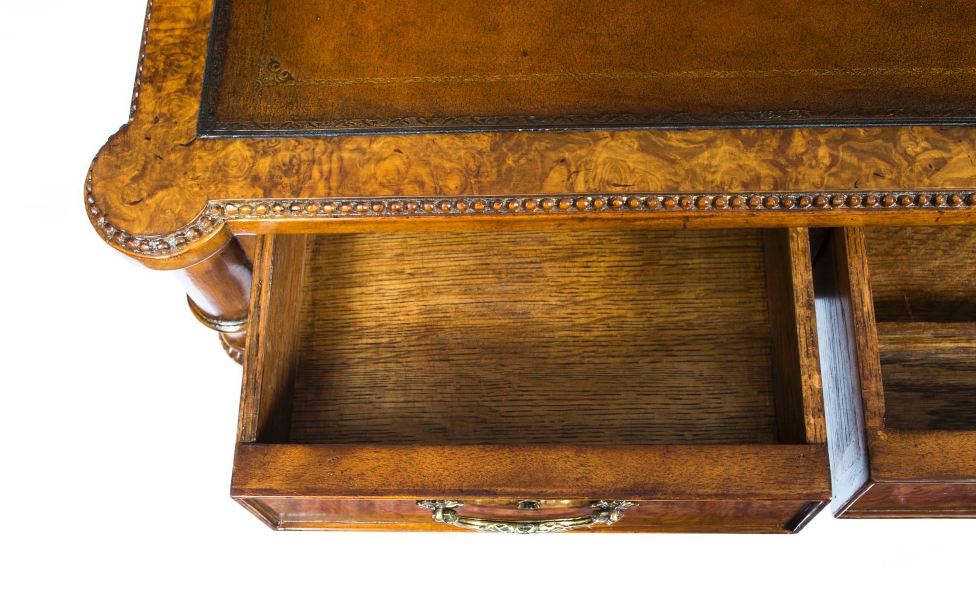 Elegant Decorative Burr Walnut Writing Table Desk Victorian Style at ...