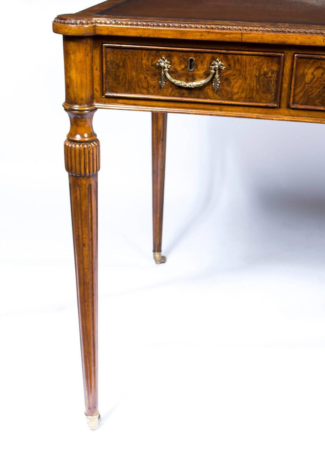 Elegant Decorative Burr Walnut Writing Table Desk Victorian Style For ...