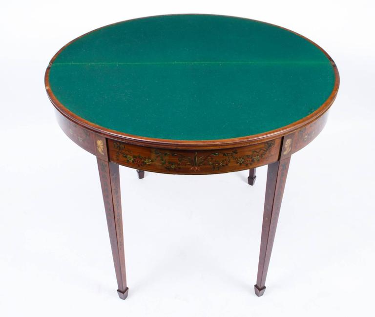 half moon card table