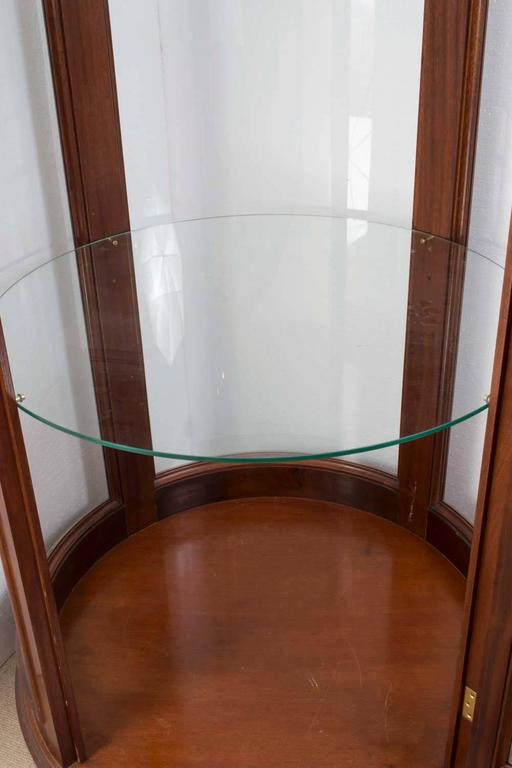 Vintage Mahogany Dome Top Circular Showcase at 1stDibs