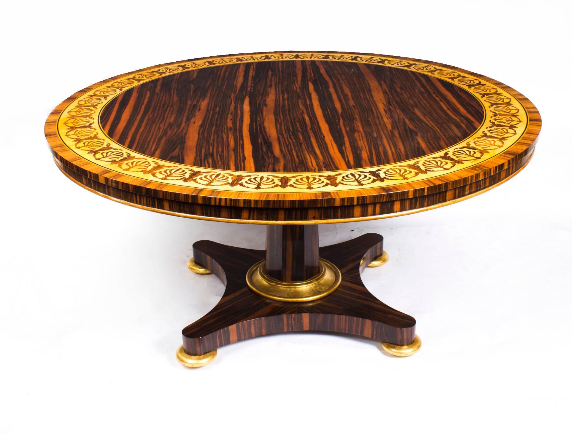 Antique Calamander and Marquetry Parcel Gilt Table at 1stDibs ...