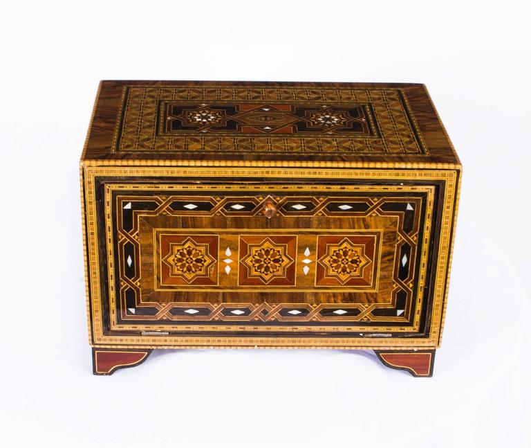 Antique Inlaid Damascus Islamic Table Cabinet at 1stDibs