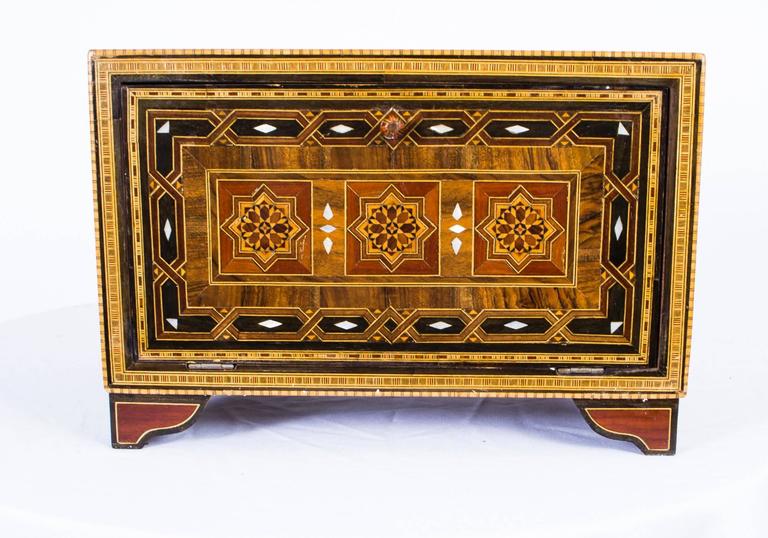 Antique Inlaid Damascus Islamic Table Cabinet at 1stDibs