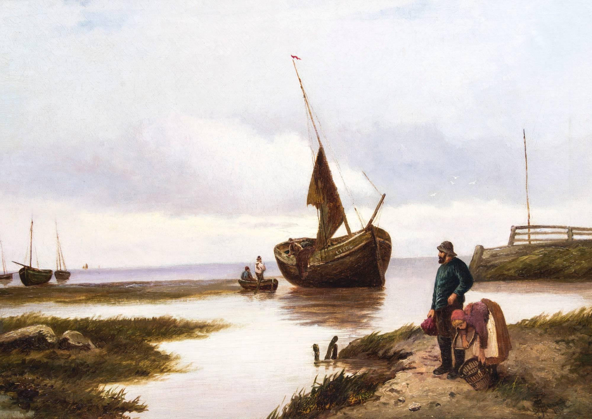 Antique Oil Painting Scotish Seascape John Henry Boel, 1902 at 1stDibs ...