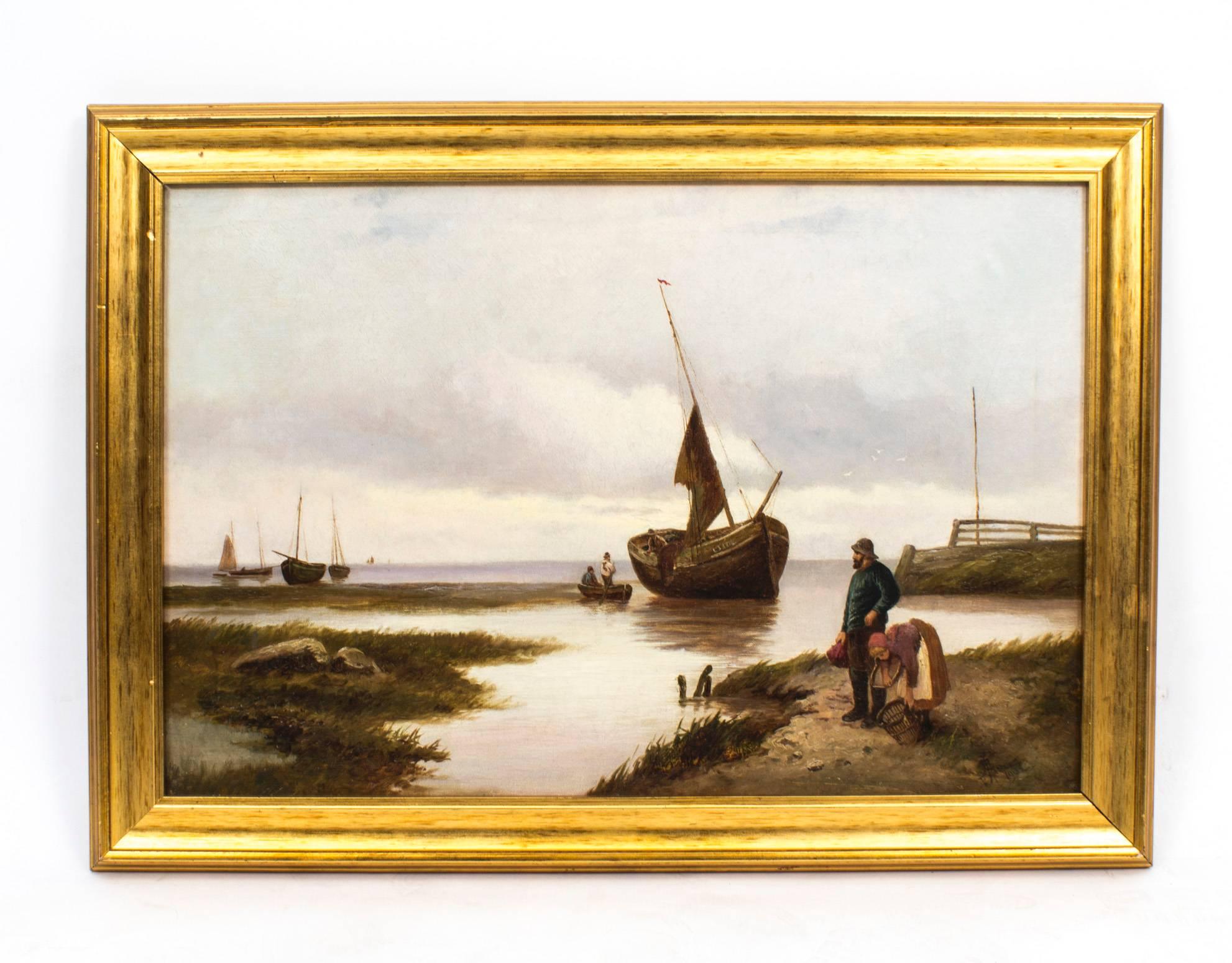 Antique Oil Painting Scotish Seascape John Henry Boel, 1902 at 1stDibs ...