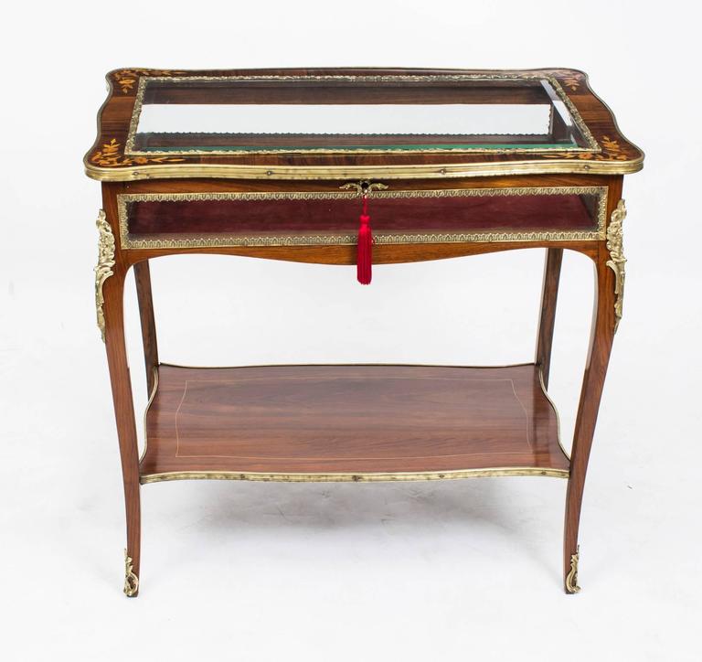 Antique Rosewood and Marquetry Bijouterie Display Table at 1stDibs ...