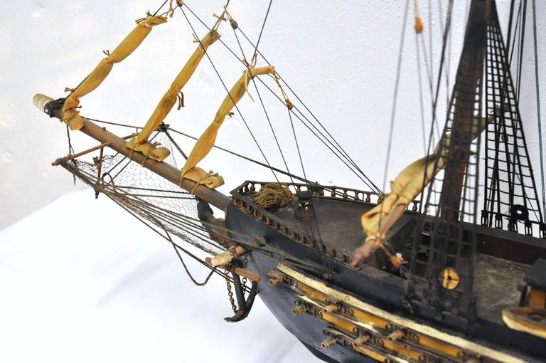Large Antique Spanish Sail Boat Model at 1stDibs