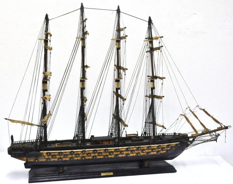 Large Antique Spanish Sail Boat Model at 1stDibs