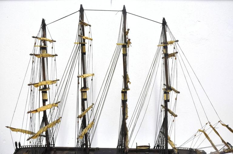 Large Antique Spanish Sail Boat Model at 1stDibs | fragata espanola ...