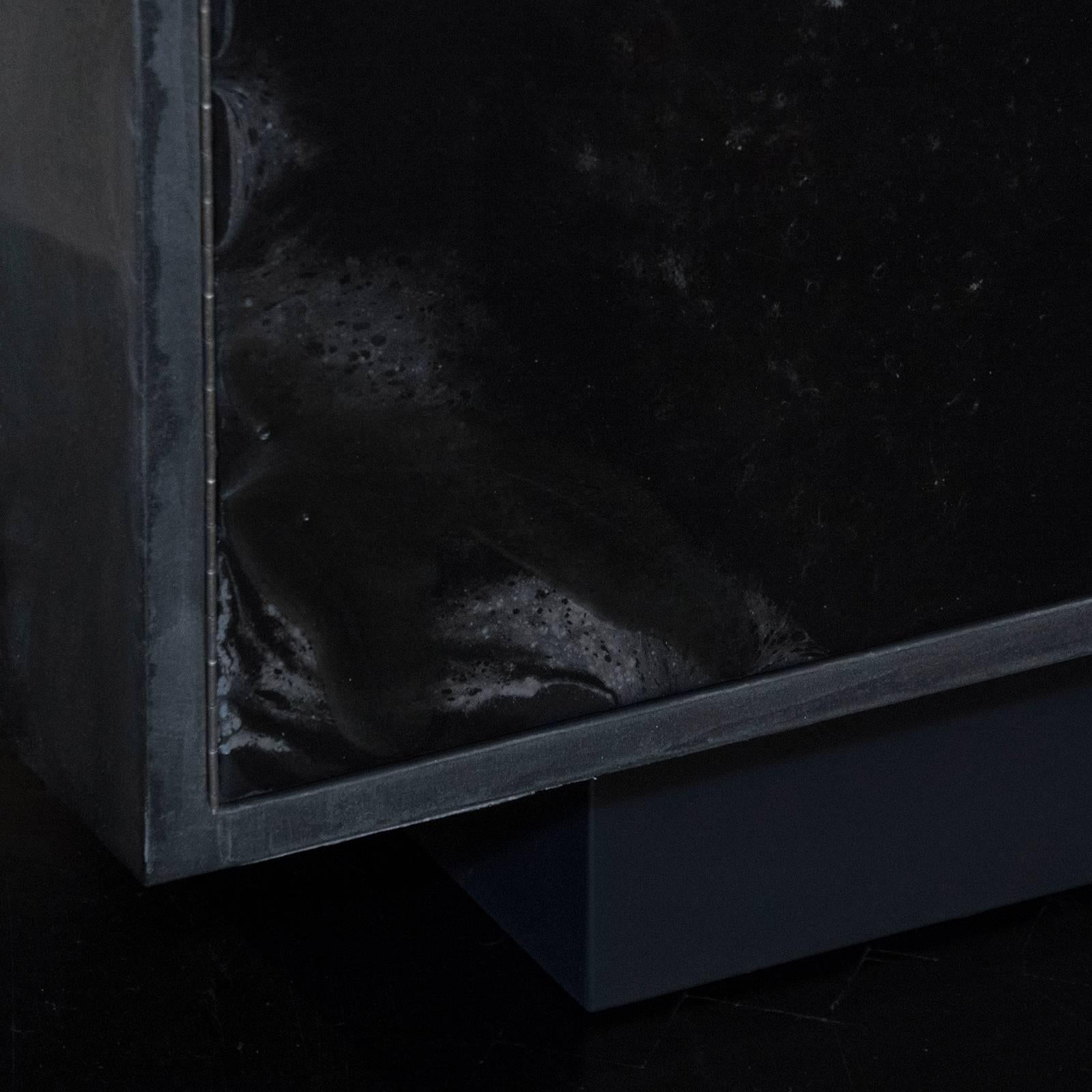 Contemporary Multilayered Black Resin Sideboard at 1stDibs