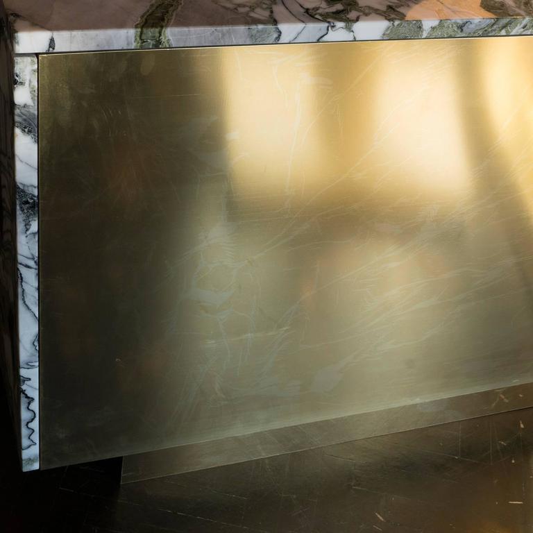 Flair Edition One of a Kind Ice Connect Marble Sideboard at 1stDibs