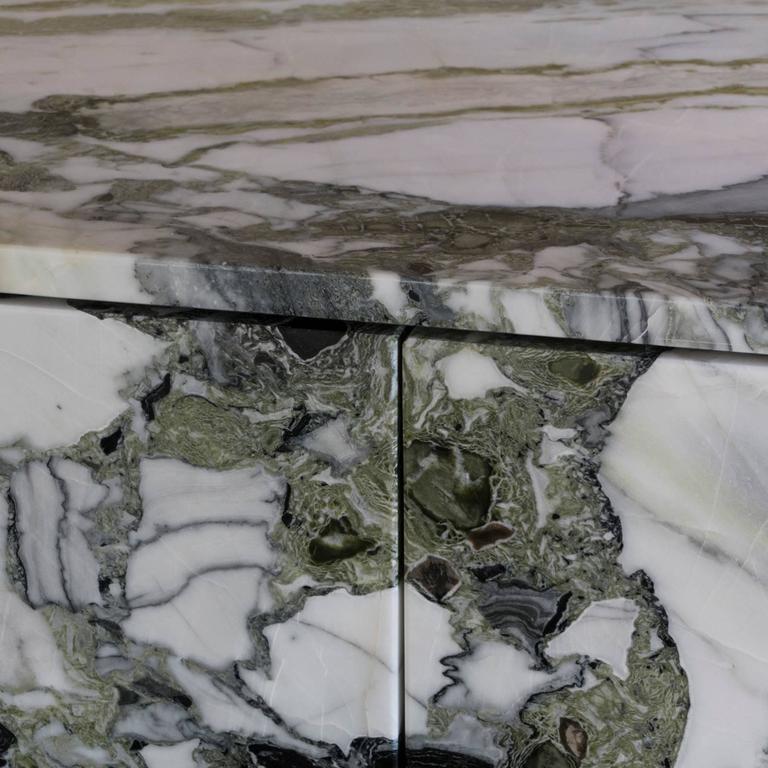 Flair Edition One of a Kind Ice Connect Marble Sideboard at 1stDibs