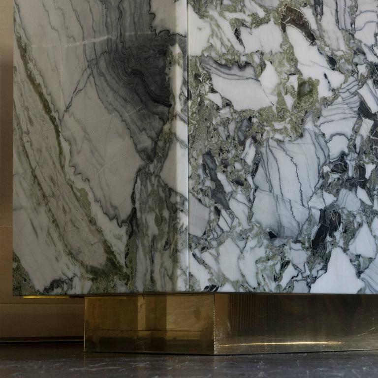 Flair Edition One of a Kind Ice Connect Marble Sideboard at 1stDibs