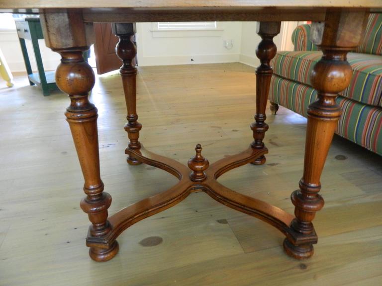 Custom-Made Square Marquetry Dining Table with Inlay Design, 20th ...