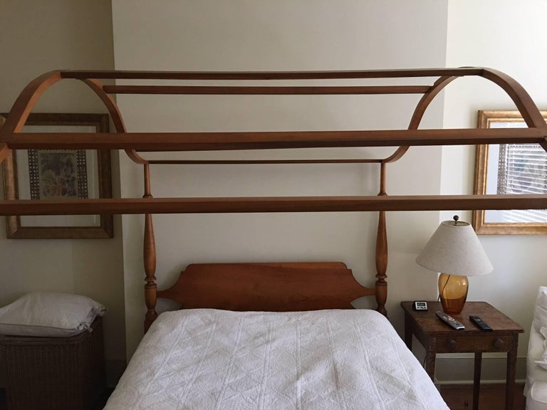 American Maple Full Size Tester Bed with Canopy, circa 1930 at 1stDibs