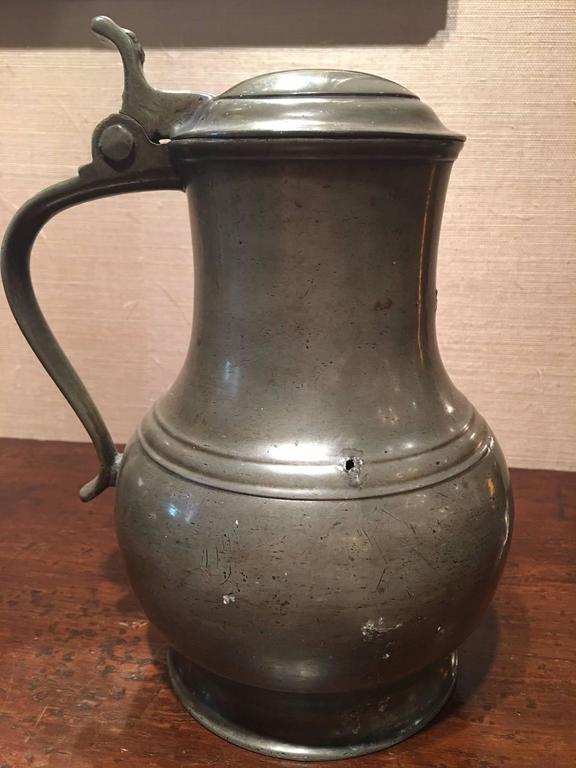 English Pewter Flagon or Tankard, 18th Century at 1stDibs