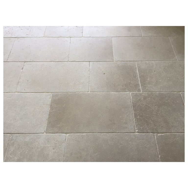 French Limestone Flooring with Antique Hand-Finishing Random Pattern ...