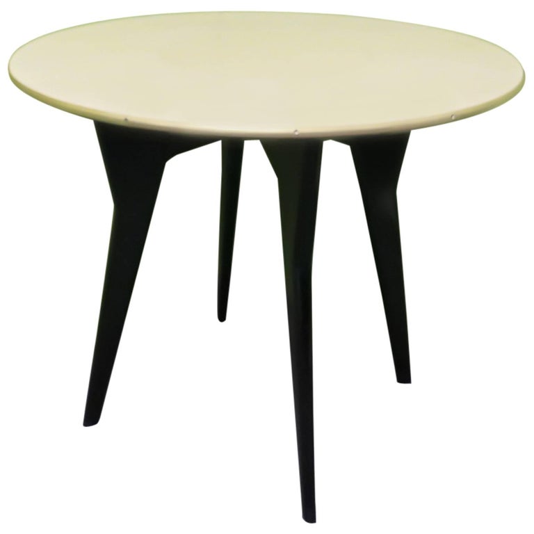 Art Deco Round Goatskin Card and Tea Table, 1940 at 1stDibs