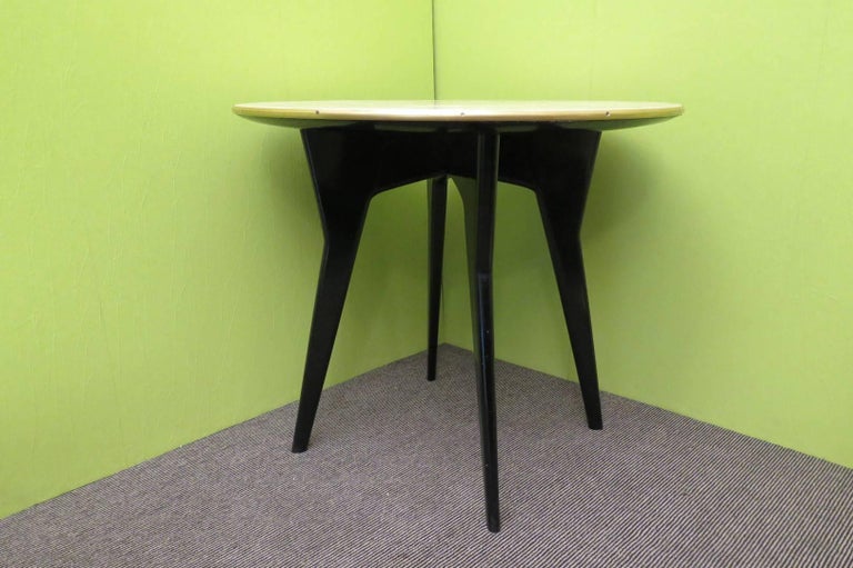 Art Deco Round Goatskin Card and Tea Table, 1940 at 1stDibs