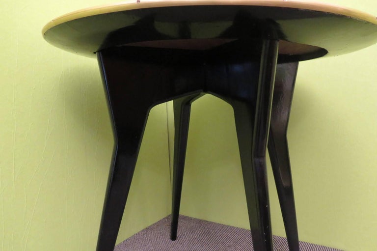 Art Deco Round Goatskin Card and Tea Table, 1940 at 1stDibs