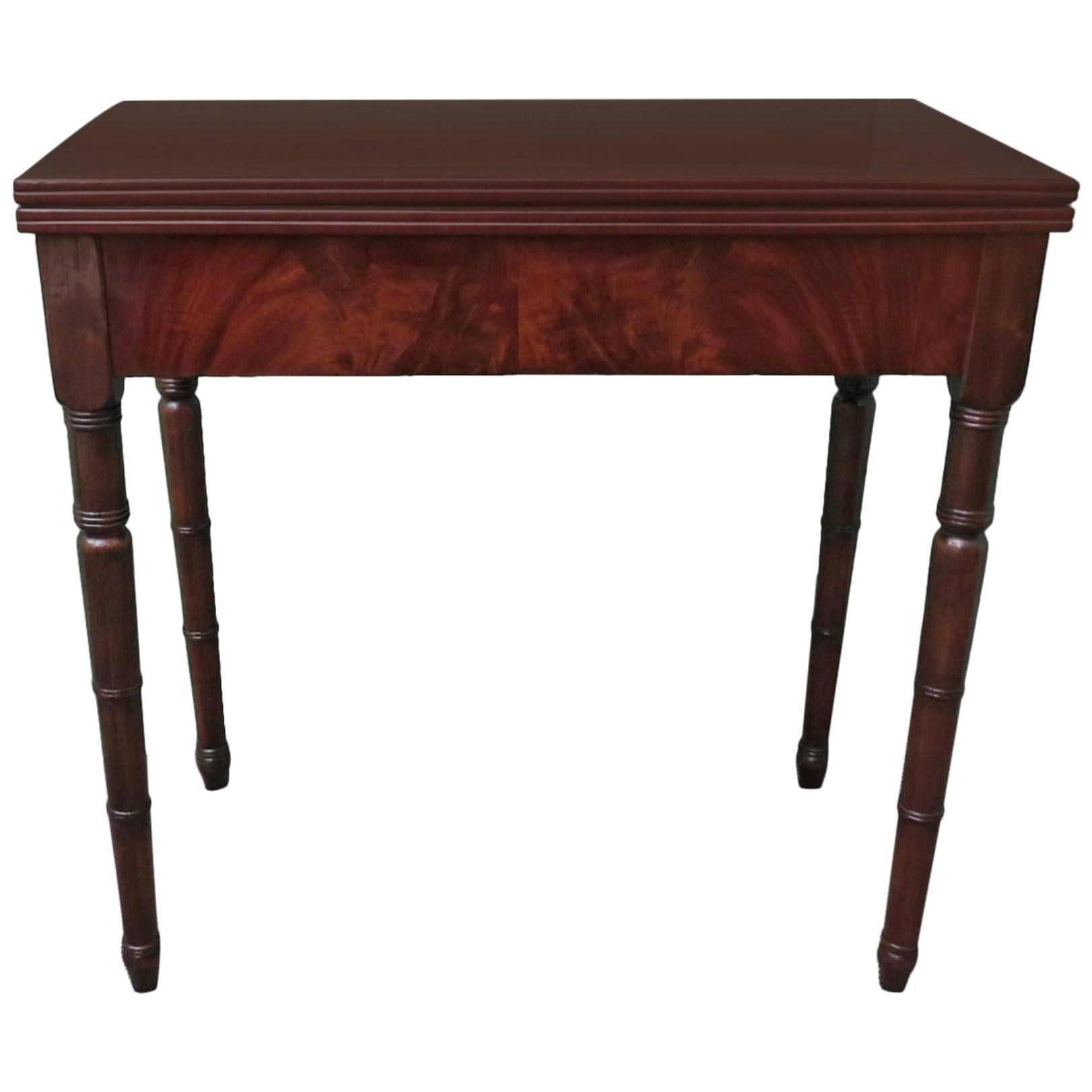 Mid-19th Century Openable Walnut Card Table, 1850 For Sale at 1stDibs