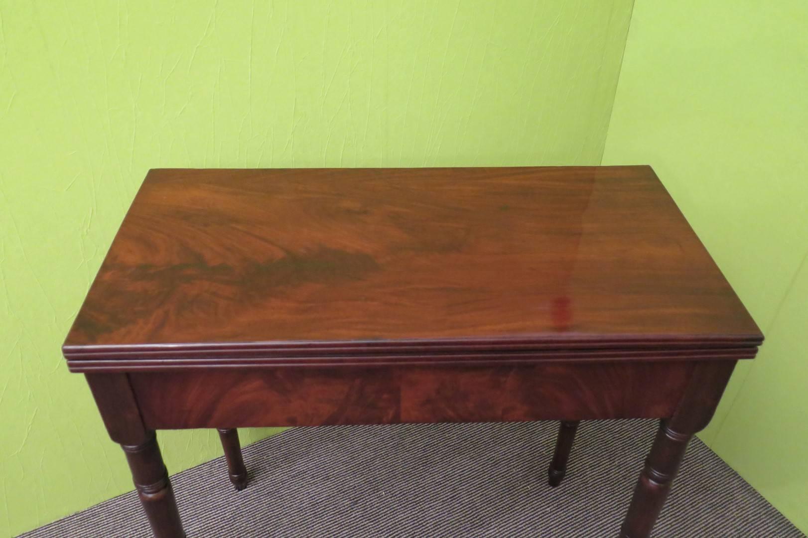 Mid-19th Century Openable Walnut Card Table, 1850 For Sale at 1stDibs