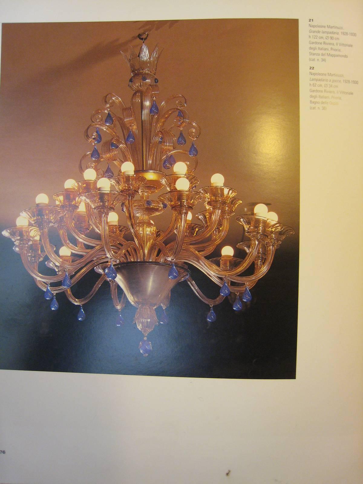 Venini Murano Chandelier Designed by Napoleone Martinuzzi, Italia 1928 ...