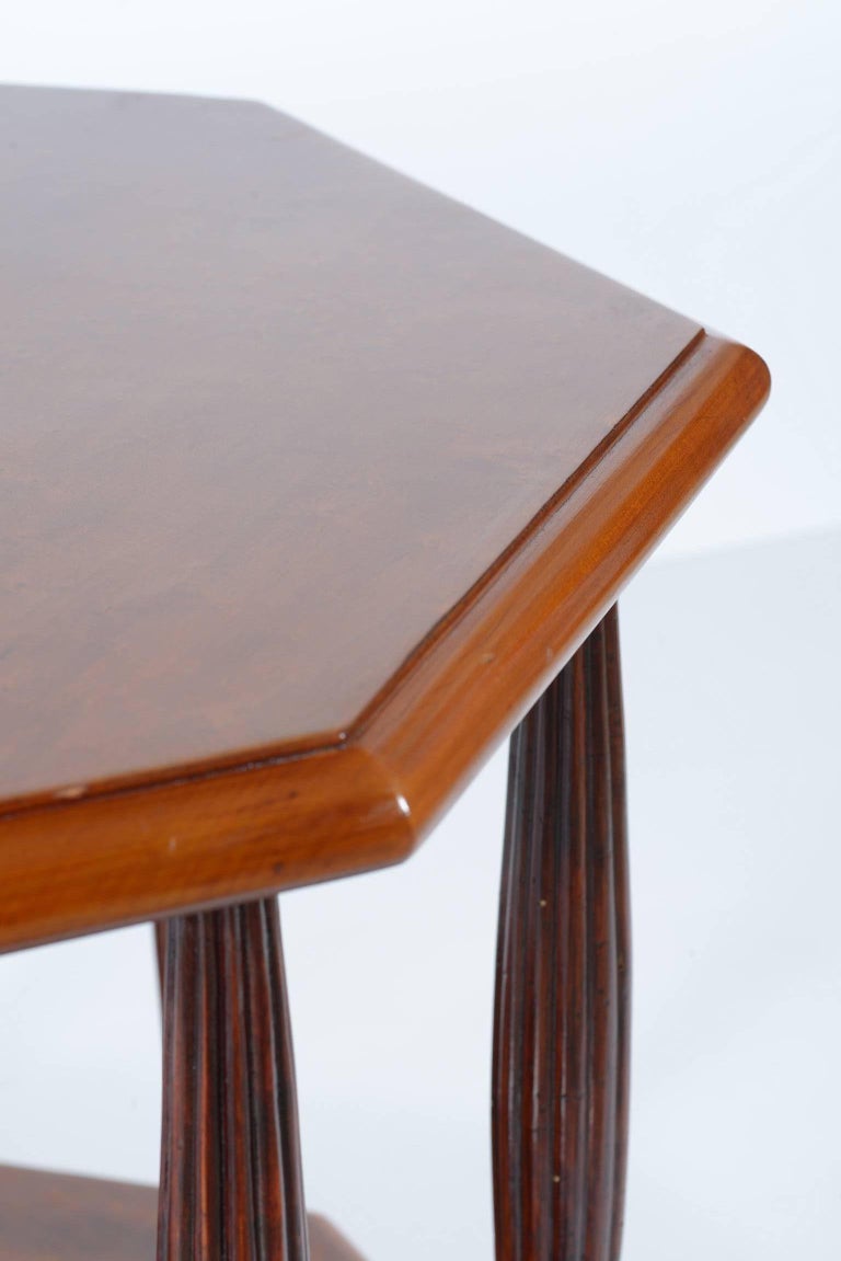 Art Deco Italian Octagonal Bird-Eye's Maples Sofa Coffee Table or Side ...