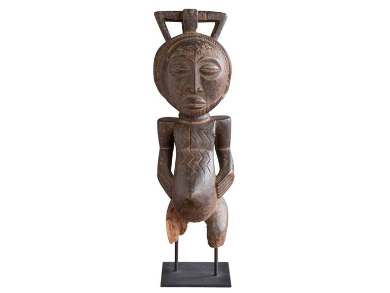 Hemba Carved Wood Male Ancestor Figure For Sale at 1stDibs