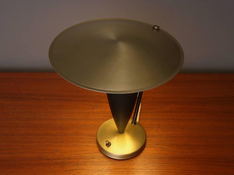 Brass Reflector Desk Lamp in the Style of Arredoluce at 1stDibs