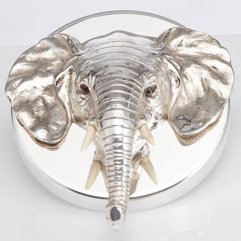 Elephant Mask Handle Novelty Ice Bucket Austria Circa 1930 For Sale at ...