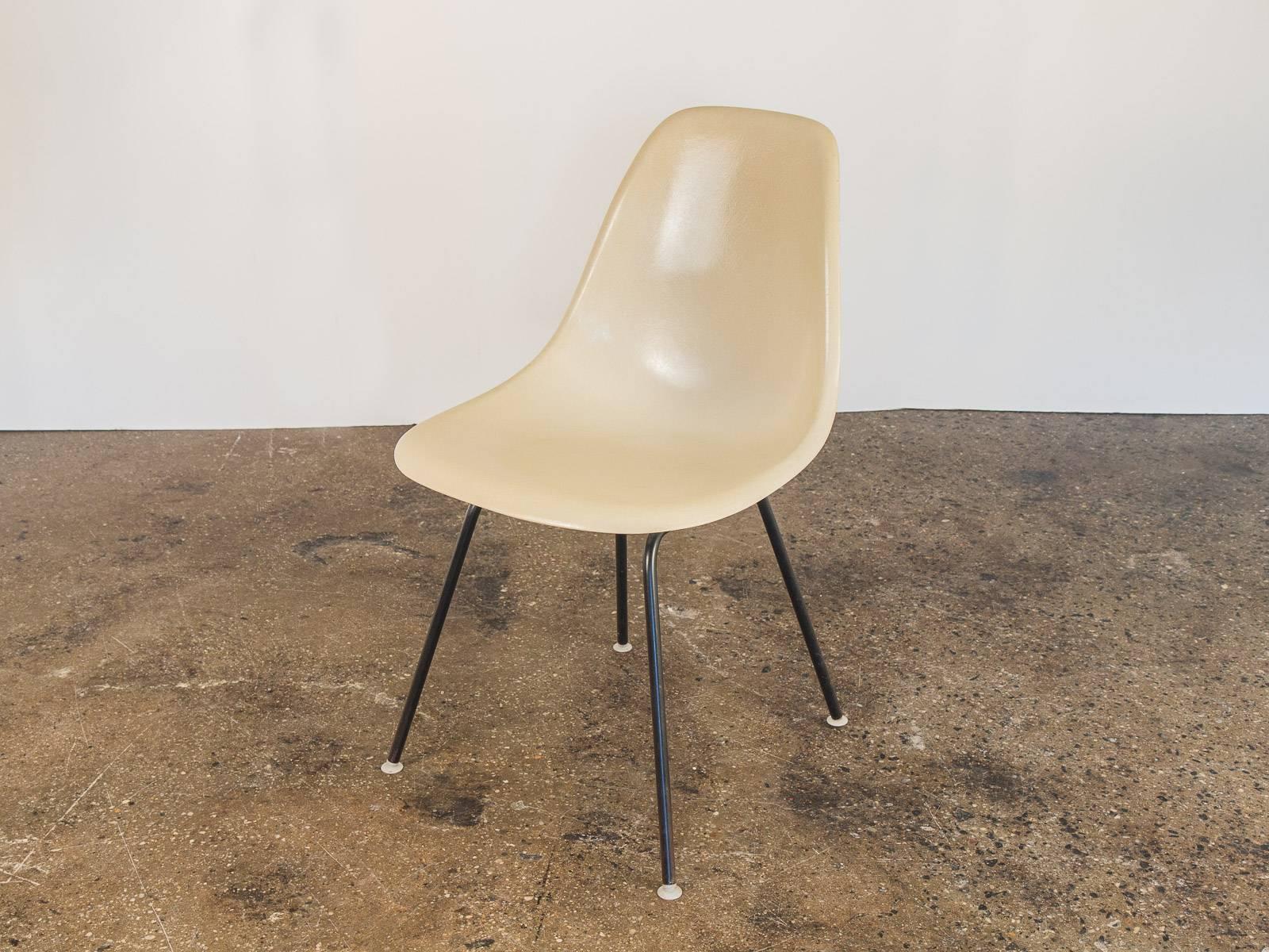 Six Parchment Shell Chairs by Charles and Ray Eames at 1stDibs