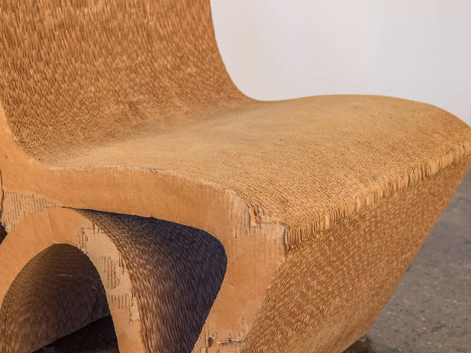 Vintage Corrugated Cardboard Chair For Sale at 1stdibs