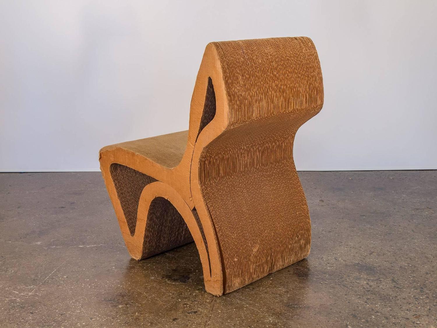 Vintage Corrugated Cardboard Chair For Sale at 1stdibs