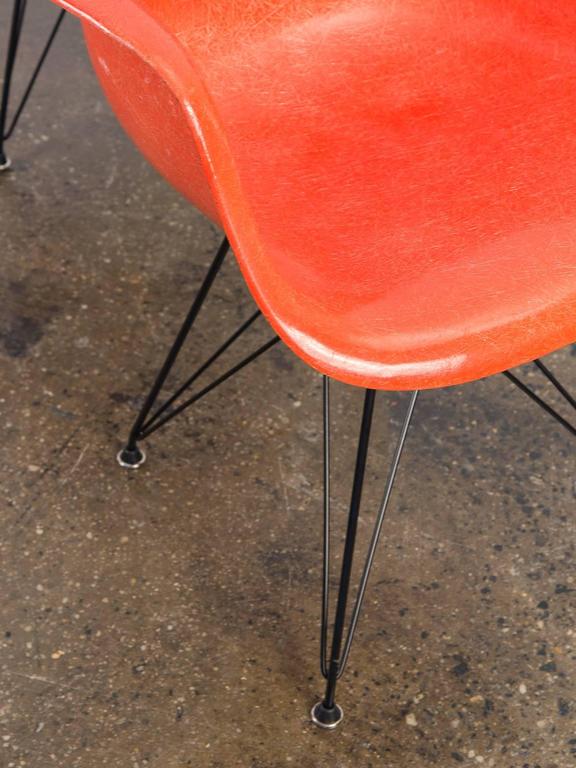 Pair of Orange Eames Armchair Shells For Sale at 1stDibs