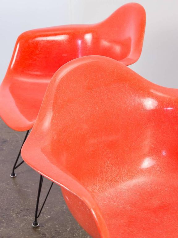 Pair of Orange Eames Armchair Shells For Sale at 1stDibs