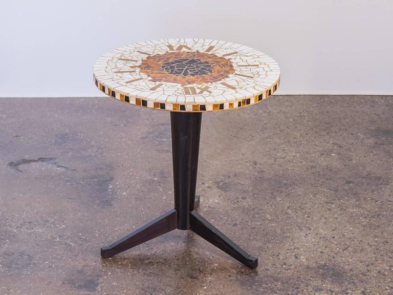 Italian Mosaic Clock Side Table at 1stDibs