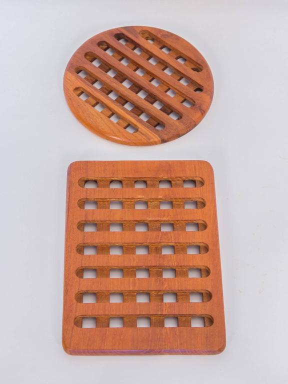 Pair of Danish Modern Lattice Trivets at 1stDibs