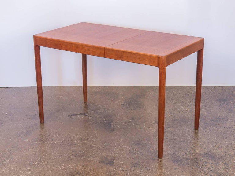 Small Danish Modern Teak Table with Leaf at 1stDibs
