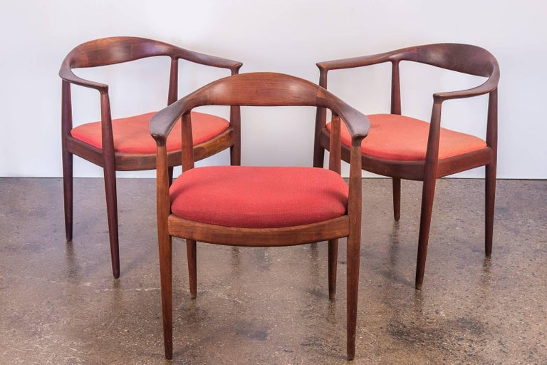 Set of Six Wegner Style Dining Armchairs for Edward Axel Roffman at 1stDibs