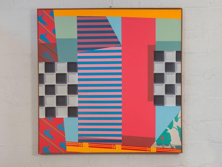 Triptych of Large Scale 1980s Abstract Paintings For Sale at 1stDibs